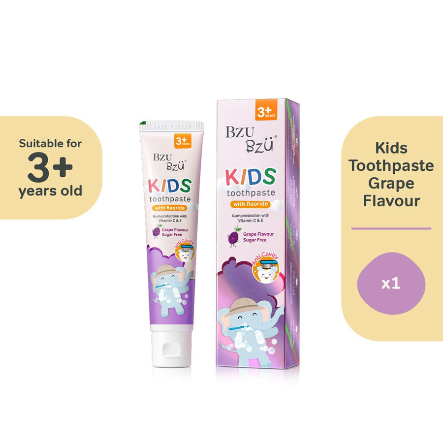 Kids Toothpaste Grape Flavour (50g) – BZU BZU MALAYSIA
