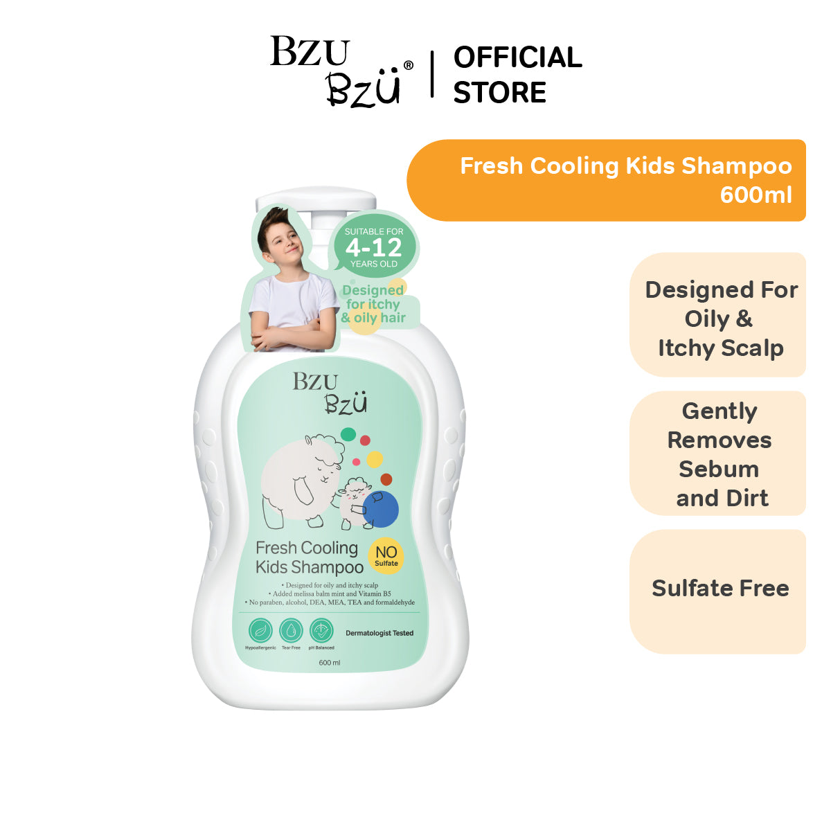 Fresh Cooling Kids Shampoo (600ml) – BZU BZU MALAYSIA
