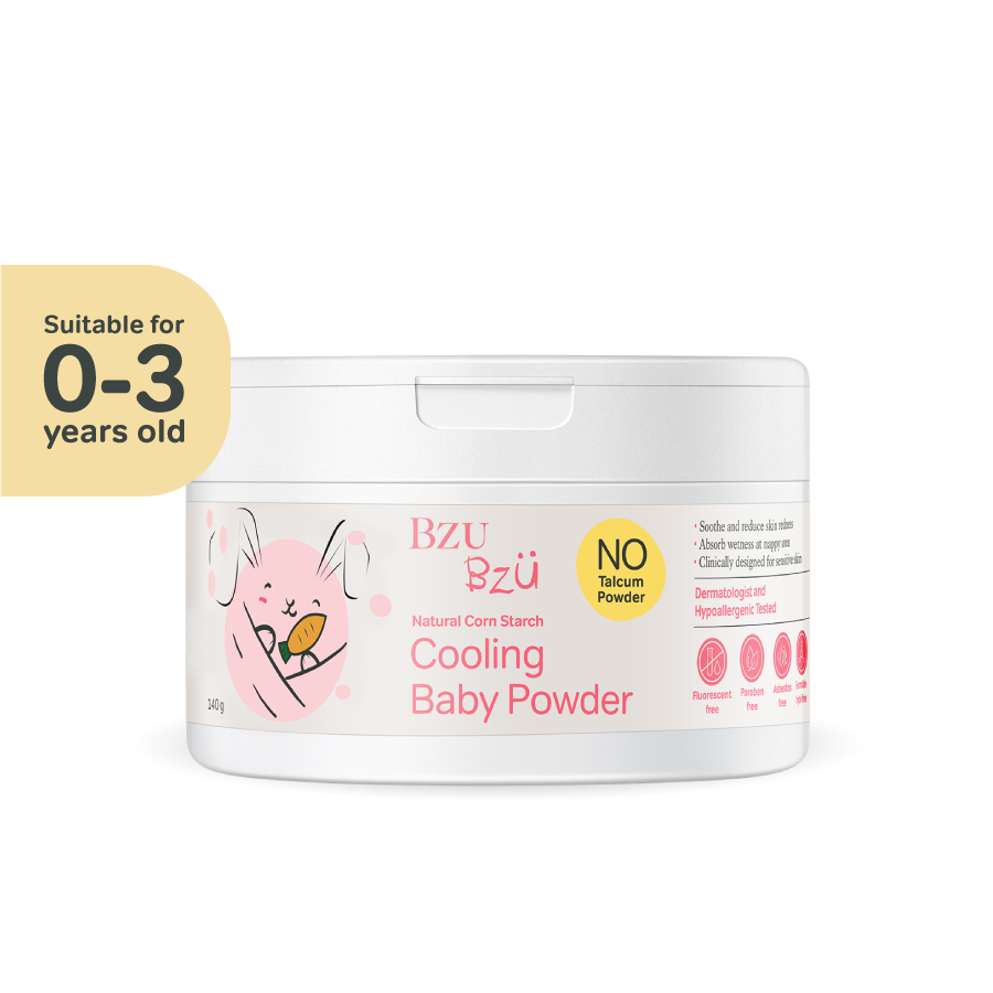 Cooling Baby Powder with Puff (140g) – BZU BZU MALAYSIA